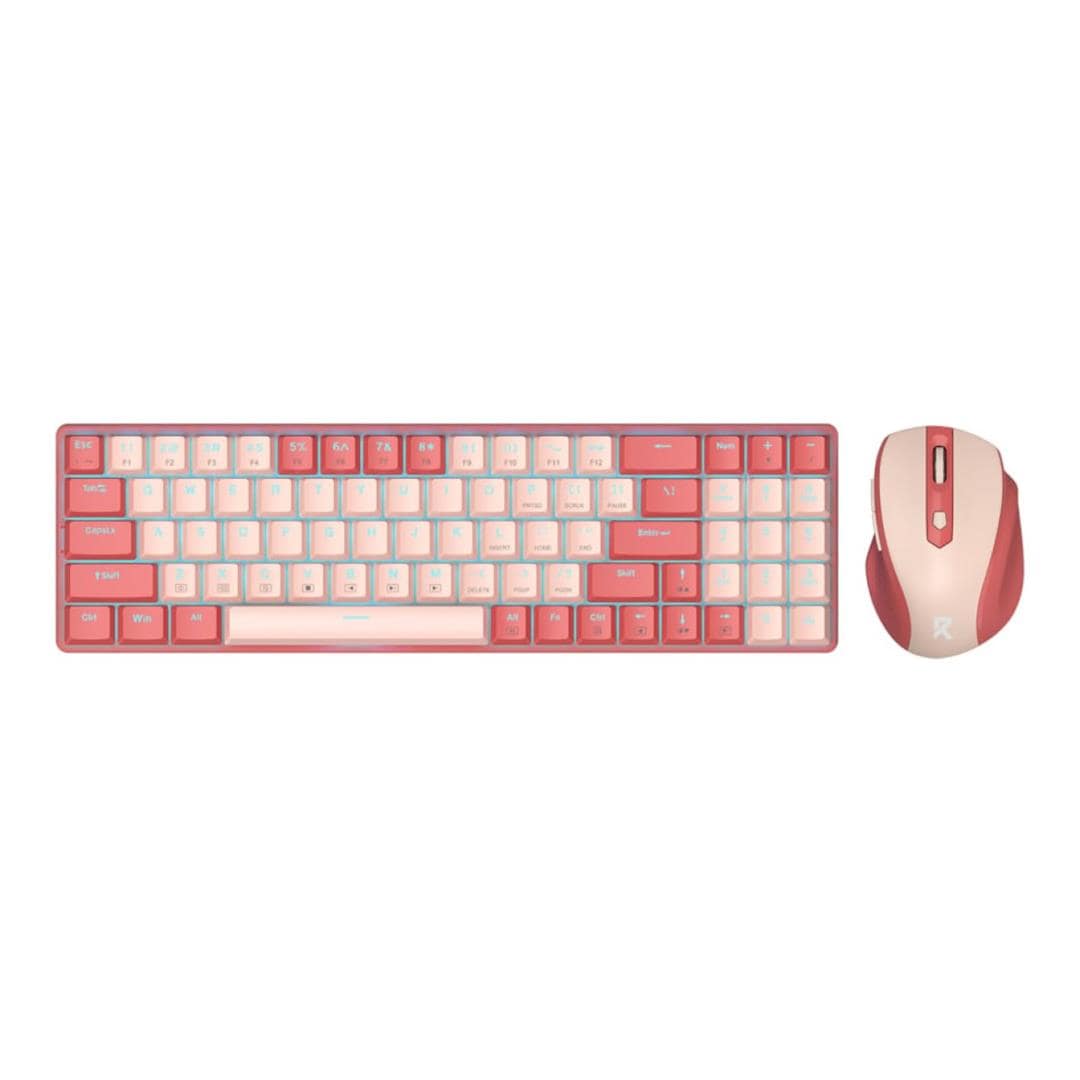 Redragon BS8772 Wireless Keyboard and Mouse Combo Red Pink RD-BS-8772R ...