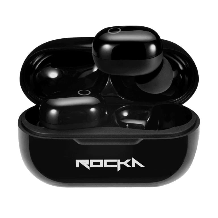 Rocka Free+ Series Wireless Earbuds with Charging Case Black RK-1117-B ...