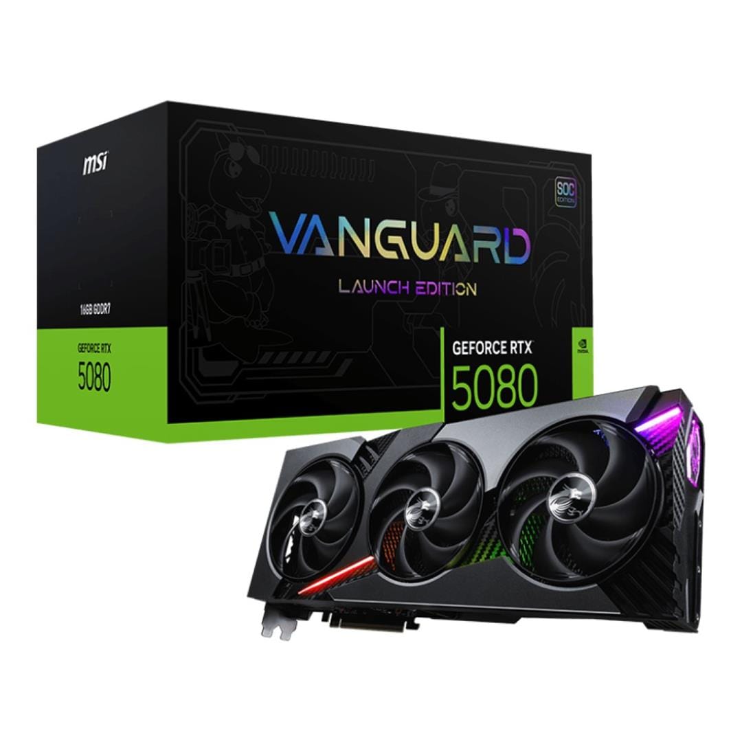 MSI GeForce RTX 5080 16G Vanguard SOC Launch Edition 16GB GDDR7 Graphi ...