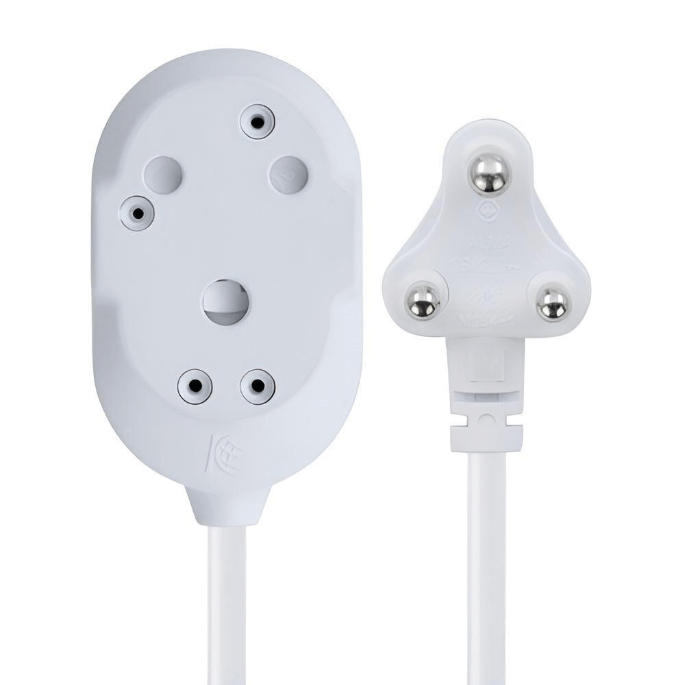 Switched Basics 3m Light Duty BTB Extension Cable 2 x 16A Socket - Whi ...