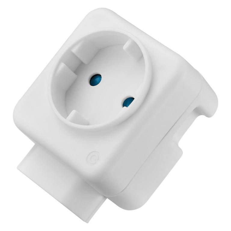 Switched 2-way Top and Bottom Loader Schuko Adapter White SWD-72006-WT ...