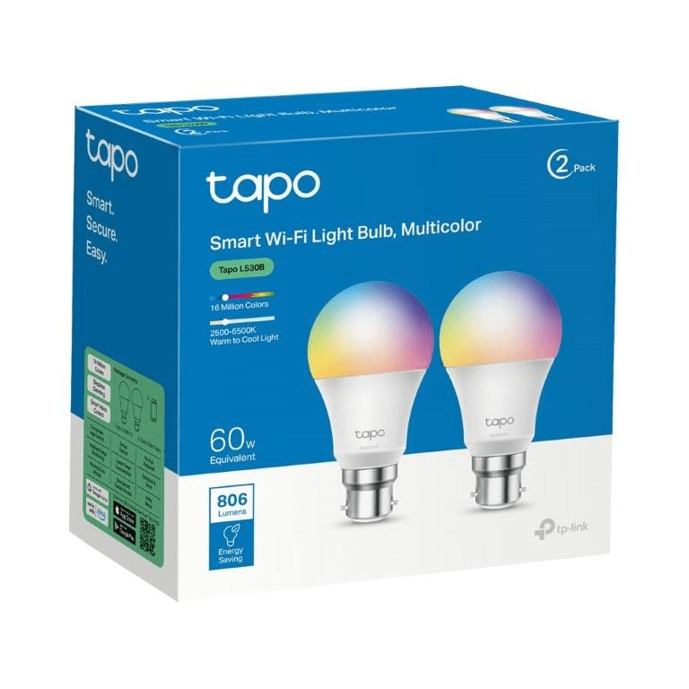 TP-Link Tapo L530B(2-pack) Smart Wireless Multicolour Light Bulb ...