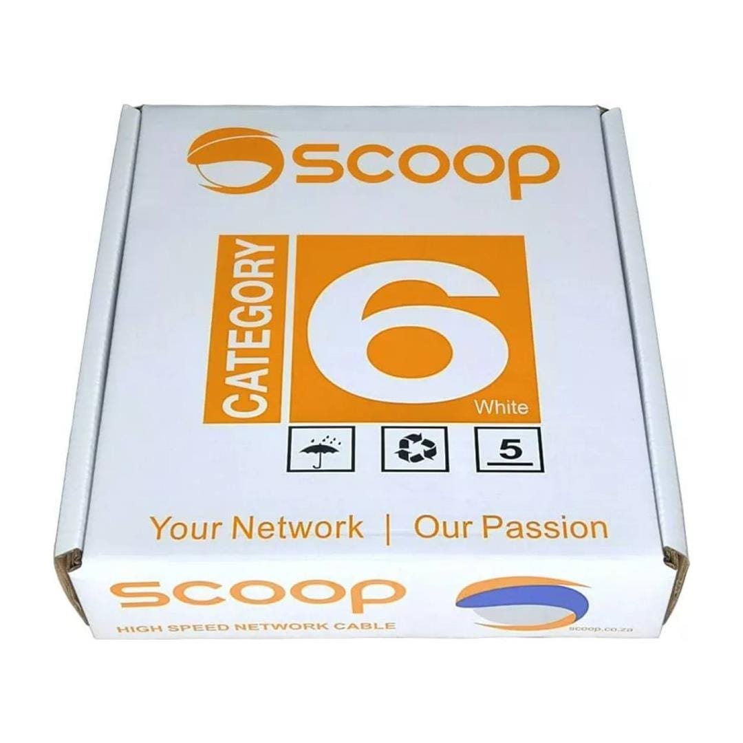 Scoop CAT6 CCA UTP Box Cable 100m White UTP-6100CW – FirstShop
