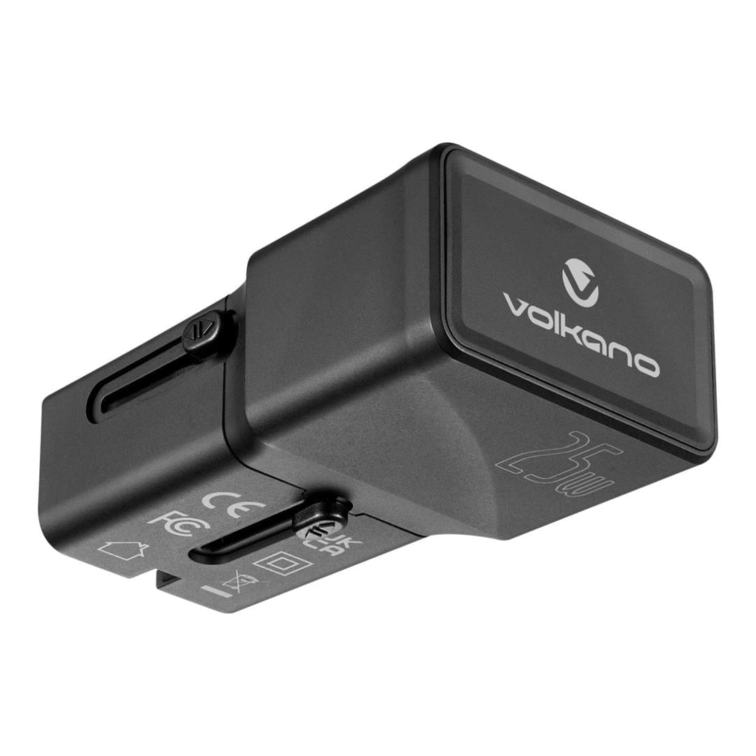 Volkano Globetrotter Series 25W Dual USB + Type-C Mini Travel Adaptor ...