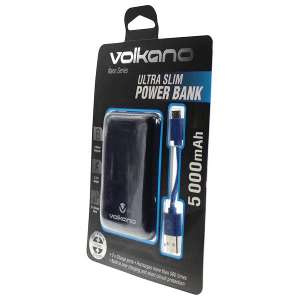 Volkano Nano Series 5000mAh Powerbank Blue VK-9000-BL(V2)