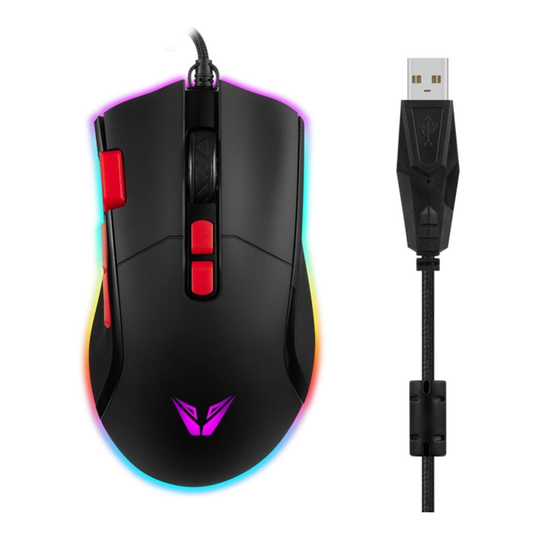 Volkano VX Gaming Morpheus Series Braided Wired RGB Mouse VX-160-BK ...