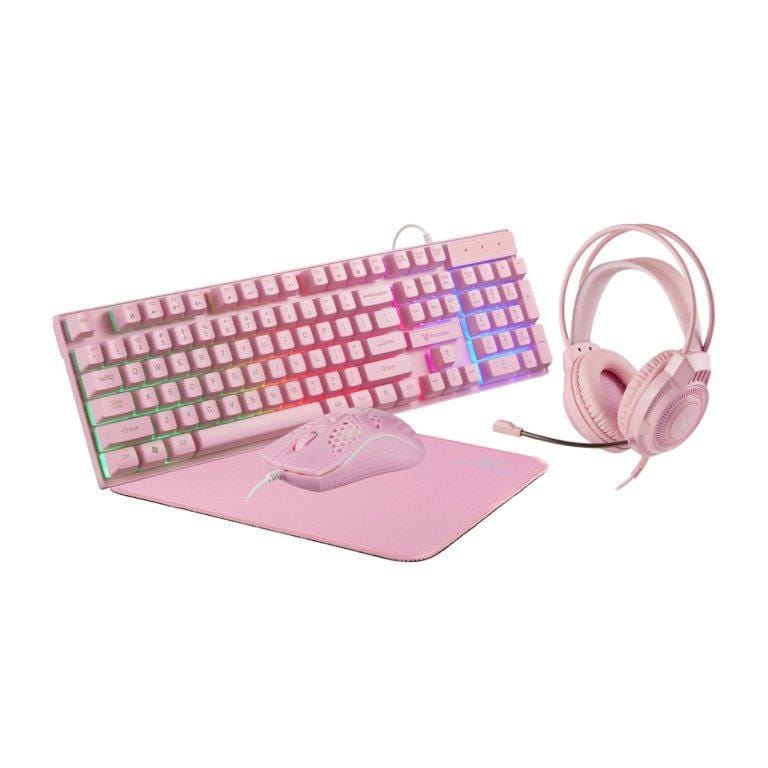 Volkano VX Freya 4-in-1 Rainbow Gaming Combo Pink VX-233-PK – FirstShop
