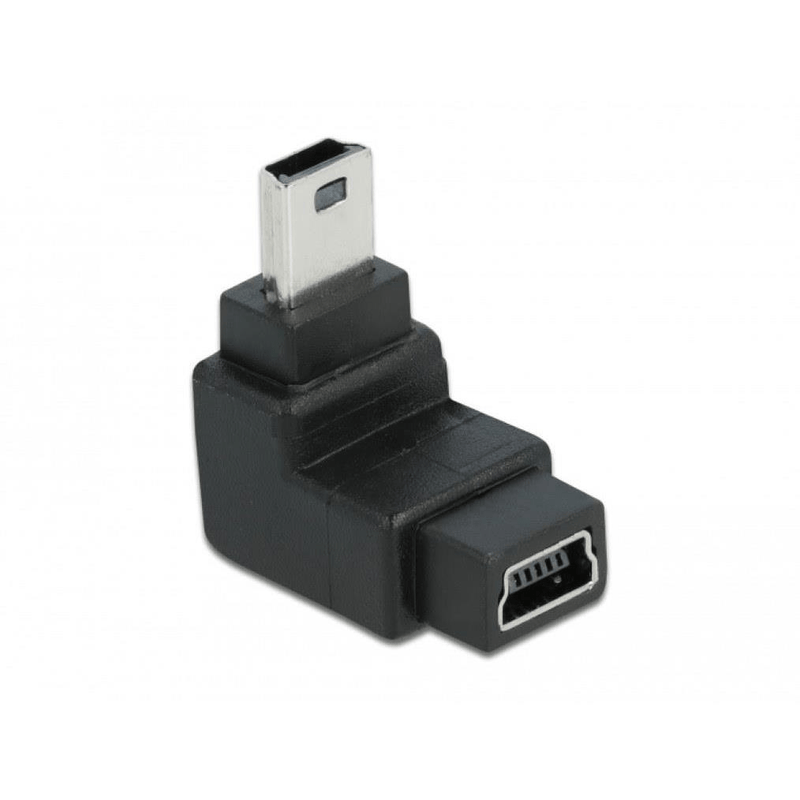 Delock USB-B Mini 5-pin Male to Female Adapter Black 65097