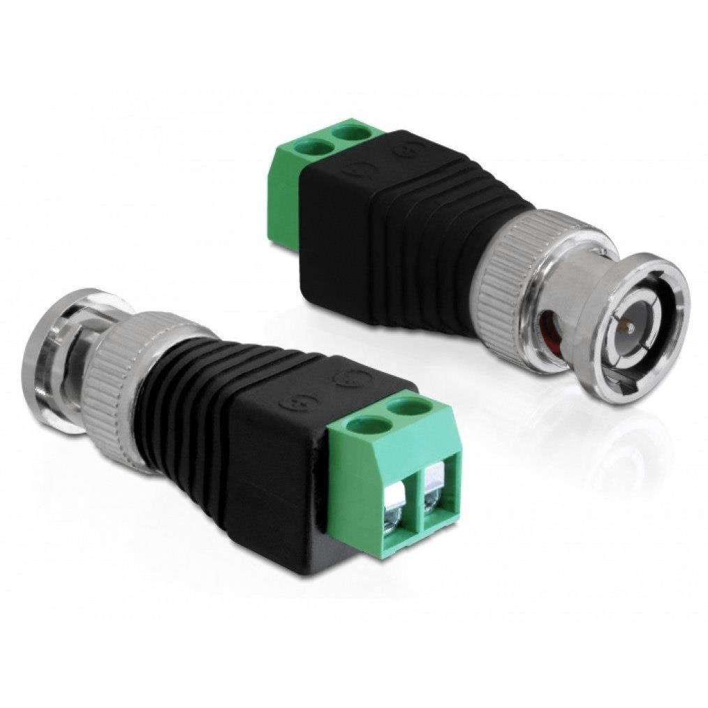 Delock BNC Male to Terminal Block 2-pin Adapter 65323