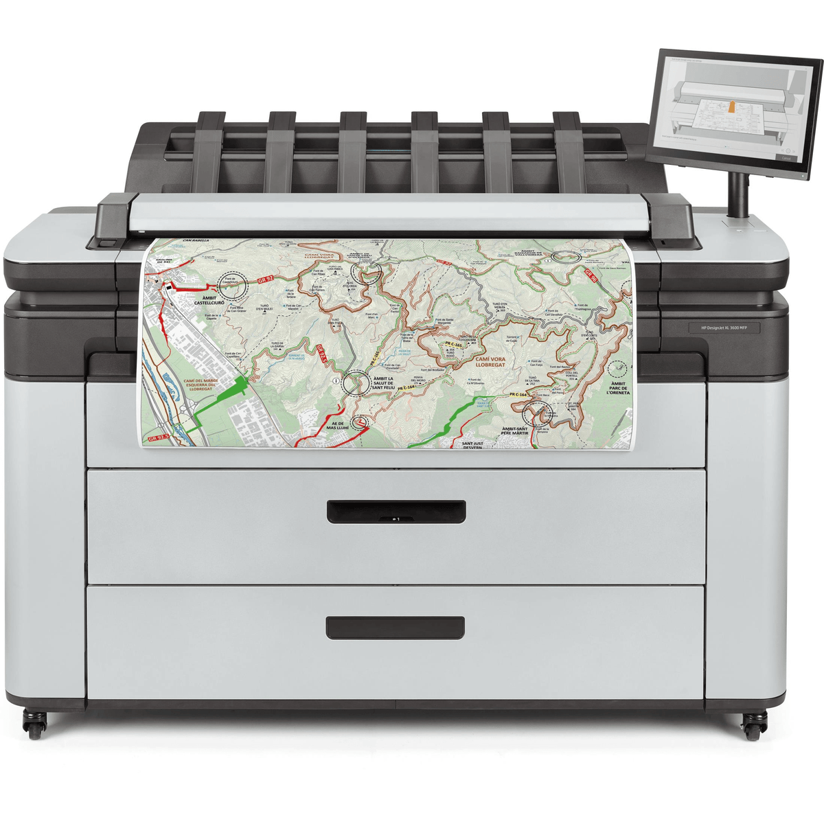 HP DesignJet XL 3600 36-in Multifunction Large Format Colour Printer 6 ...