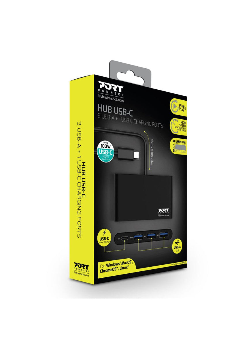 Port Designs 900122 Type-C to USB Interface Hub – FirstShop