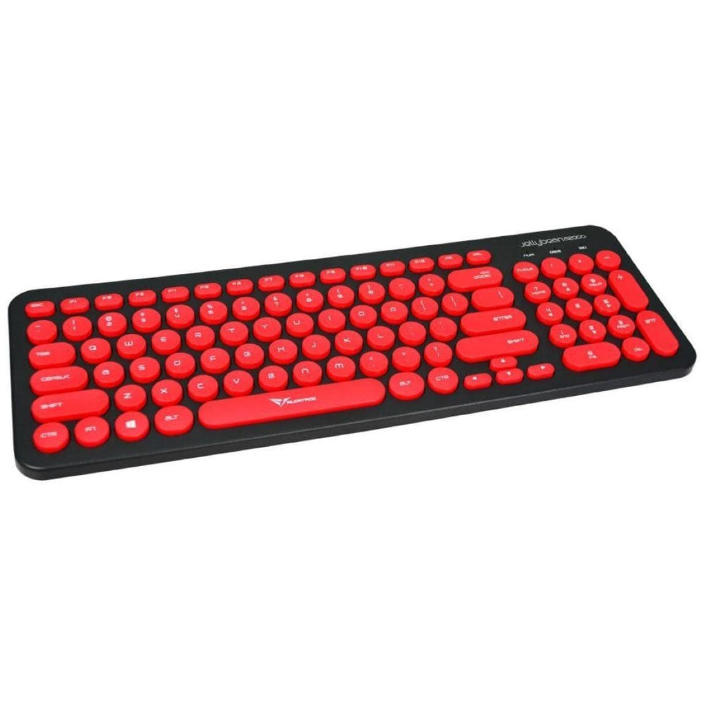 Alcatroz A2000 Jellybean Wireless Keyboard and Mouse Combo Black-Red A