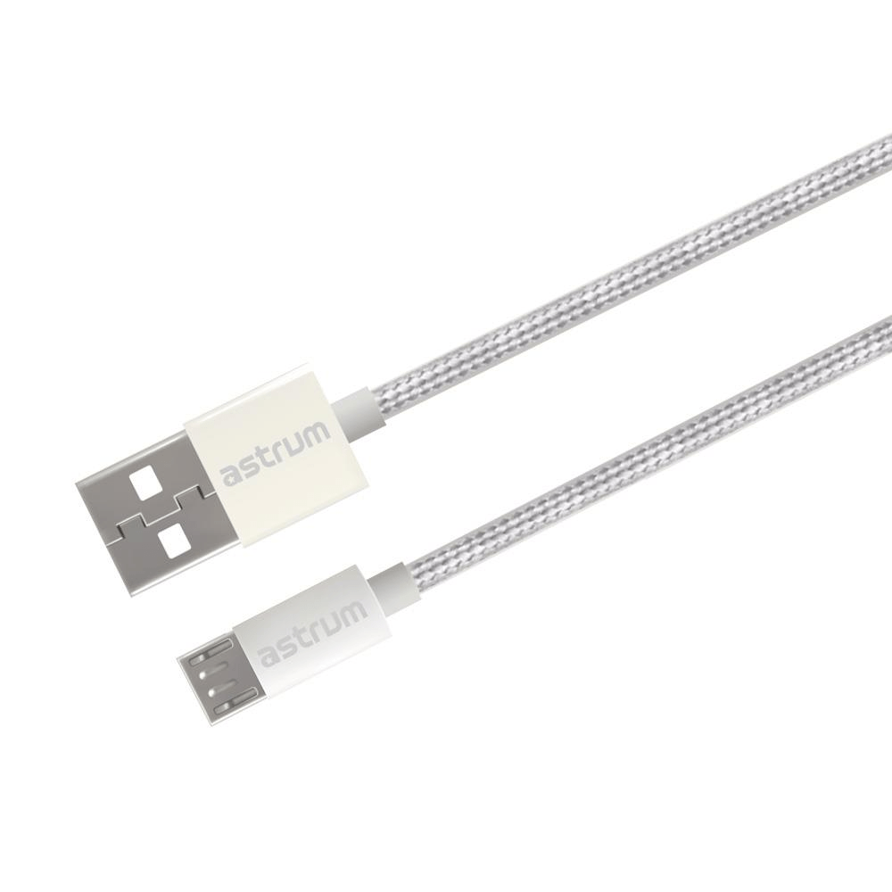 Astrum Verve UM30 1m USB-A to Micro USB Braided Cable White A53103BW