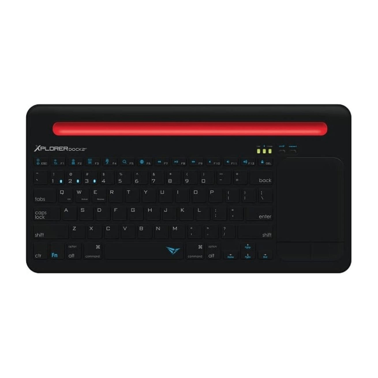 Alcatroz Xplorer Dock 2 Wireless Keyboard with Multi-Touch Trackpad Bl