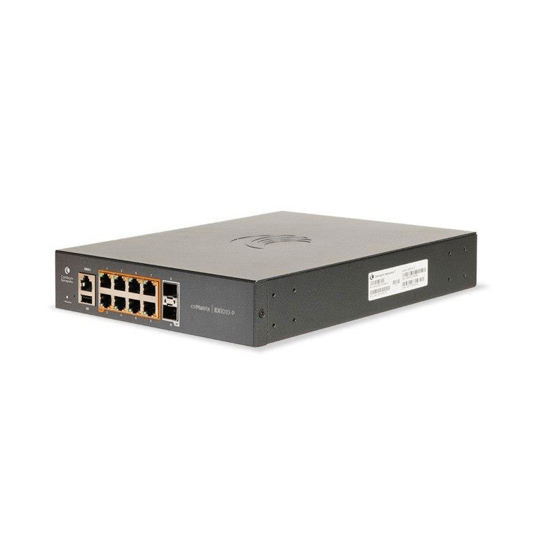 Cambium Networks cnMatrix EX1010-P 8-port Gigabit L2 PoE+ Managed Swit
