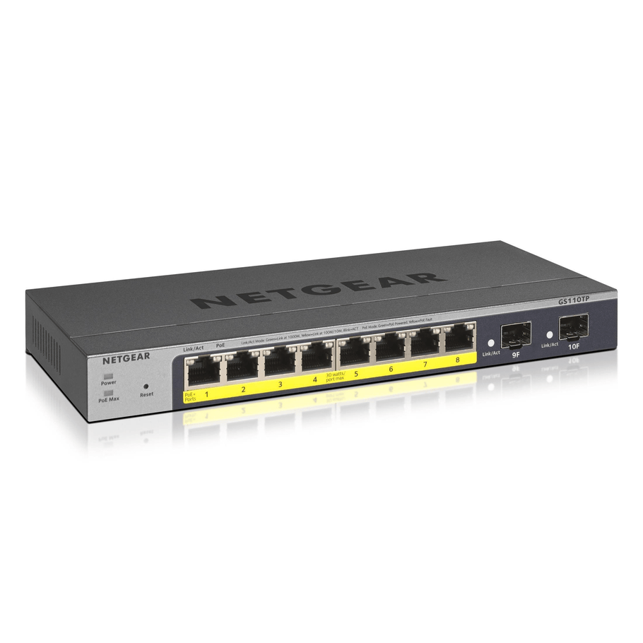 Netgear GS110TP Managed Switch L2/L3/L4 Gigabit Ethernet PoE Grey GS11 ...