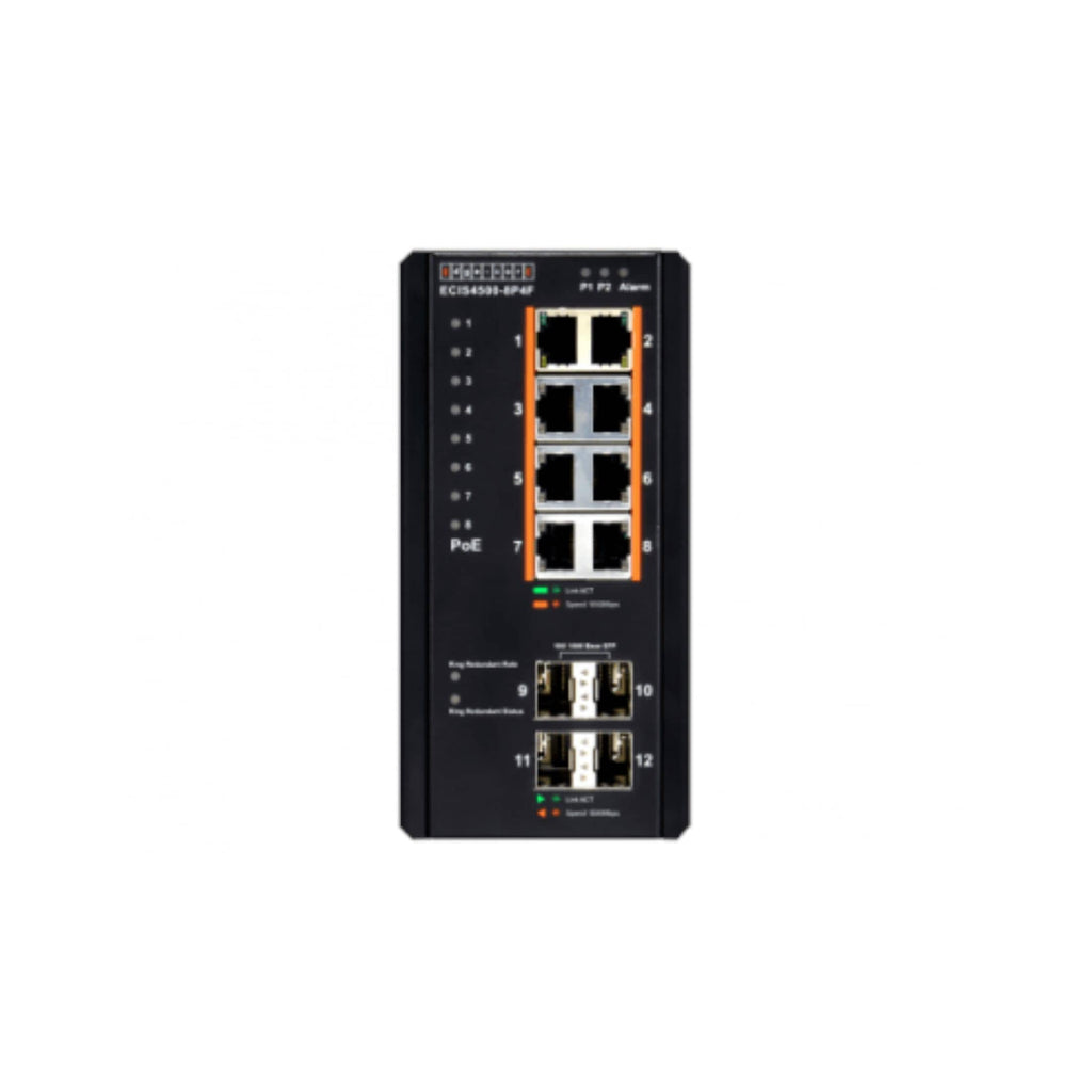 Edge-Core IS4500-8P4F 8-port GB PoE+ Industrial Switch