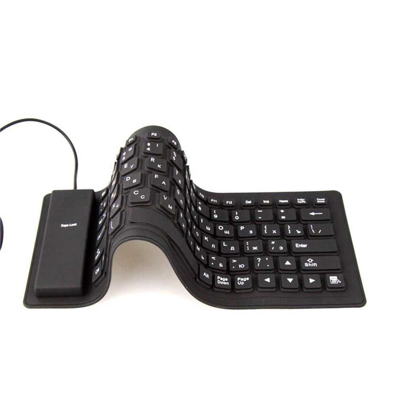 Tuff-Luv Flexible Roll-up Silicone USB QWERTY 85 Keyboard - Black M111