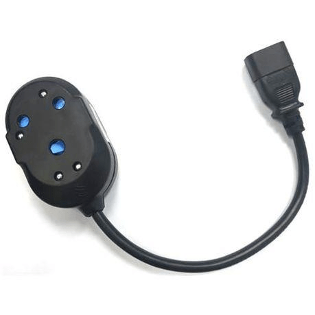 Noble 2 Port Janus Coupler with IEC Male Connector NBLPWJCIEC04