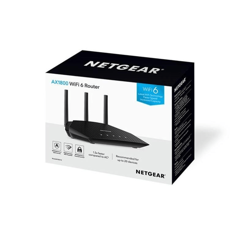 Netgear AX1800 4-Stream Dual-Band WiFi 6 Router RAX10-100EUS – FirstShop