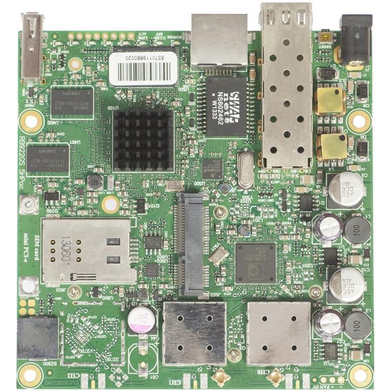 MikroTik RouterBOARD RB922UAGS-5HPacD with 5GHz radio 1 Gb LAN SFP Sim