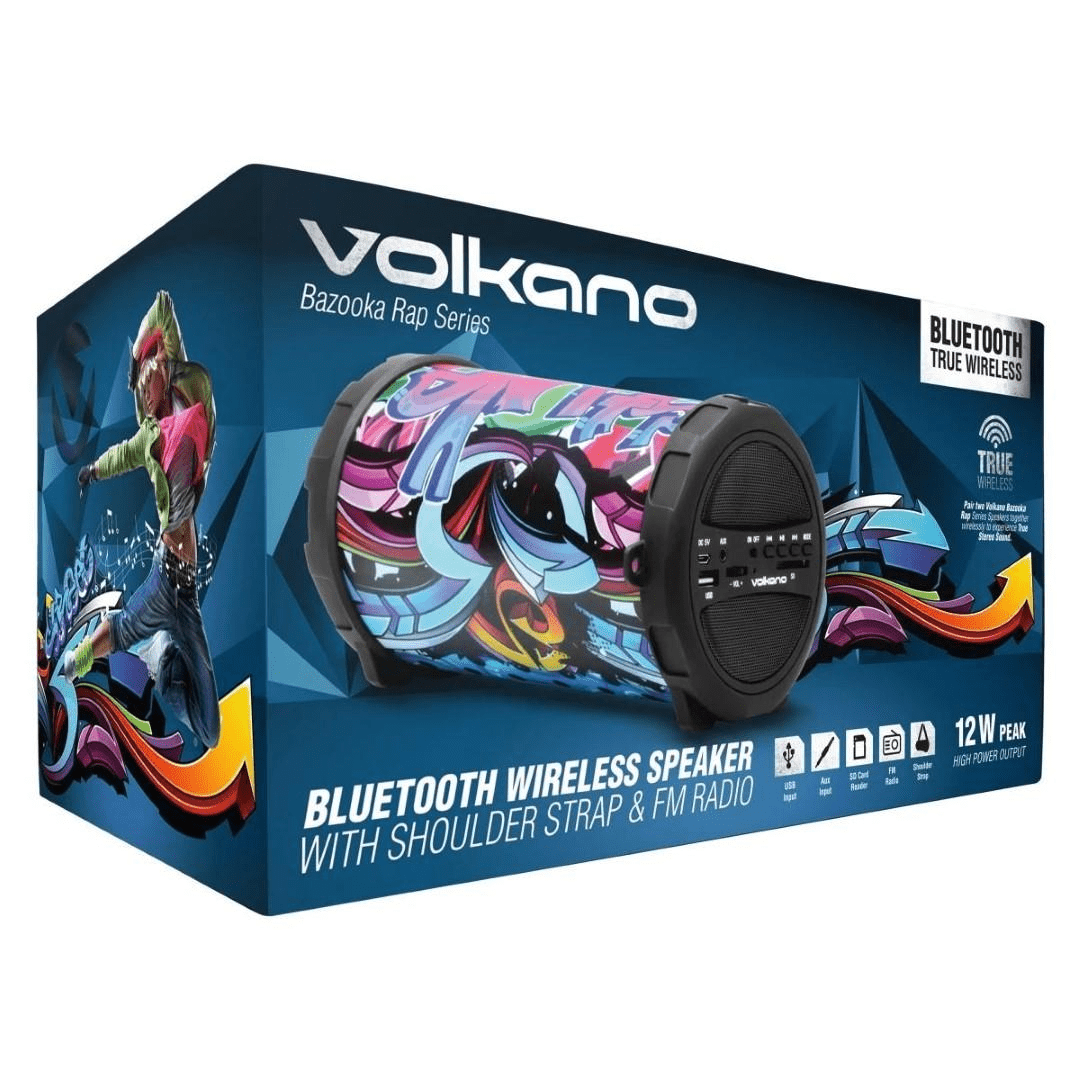 Volkano Bazooka Rap Series Bluetooth Speaker VK-3301-MX – FirstShop