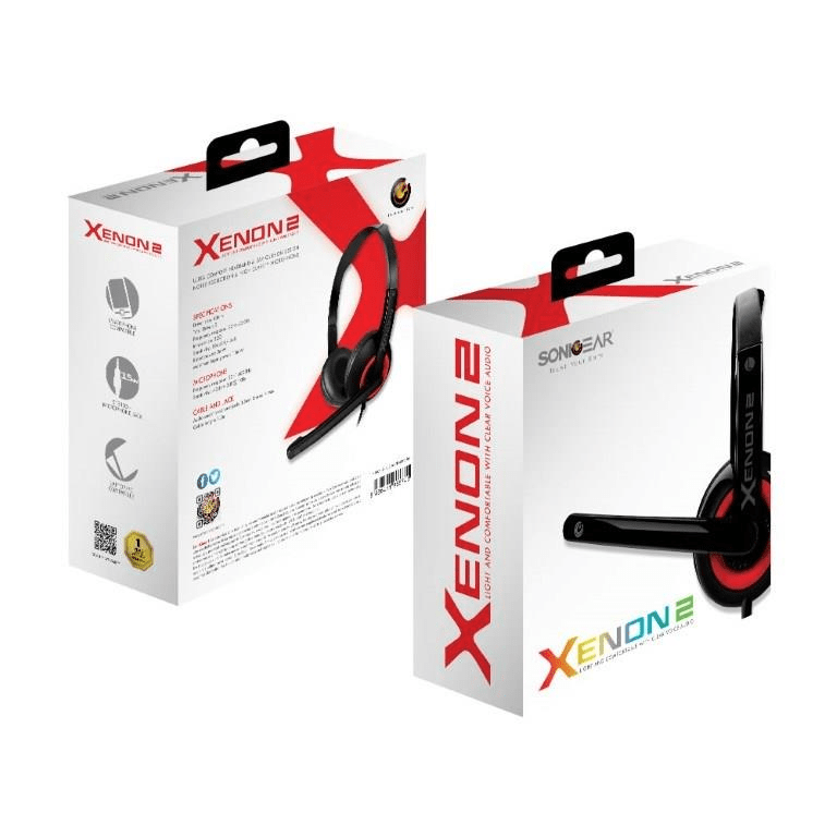 SonicGear Xenon 2 Headset with Microphone Festive Red XENON2BRED ...